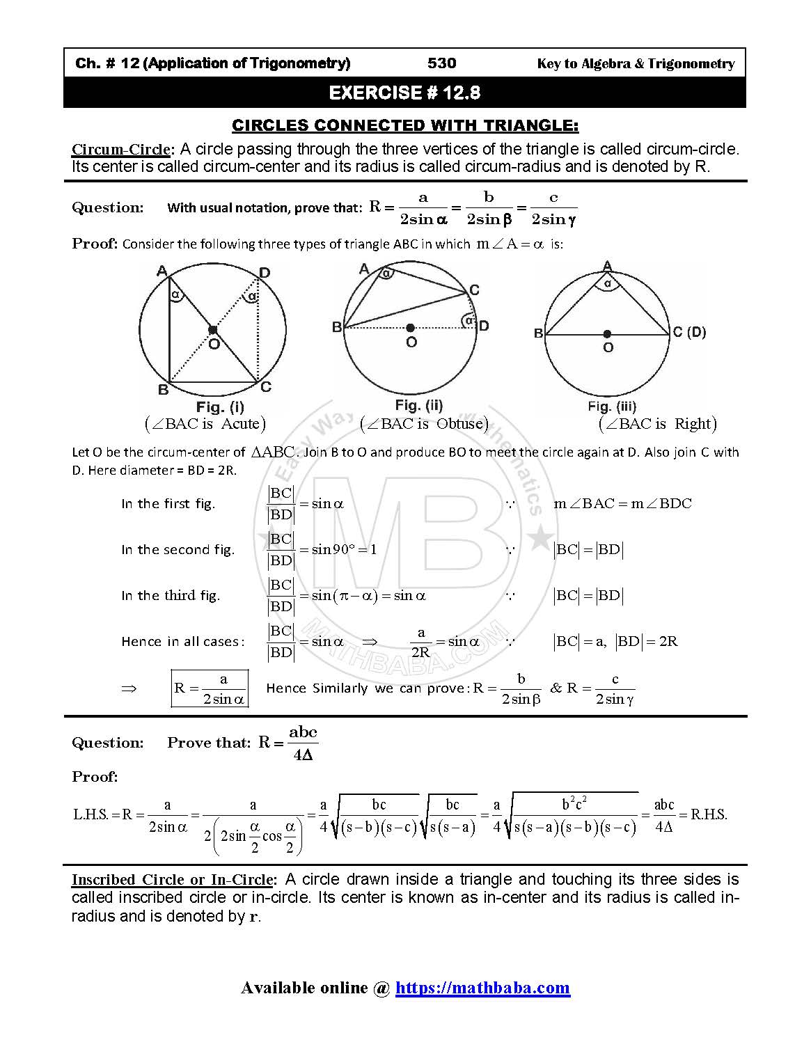 Exercise # 12.8 | FSc 1st Year